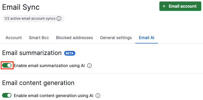 AI email summarization - Knowledge Base | Pipedrive